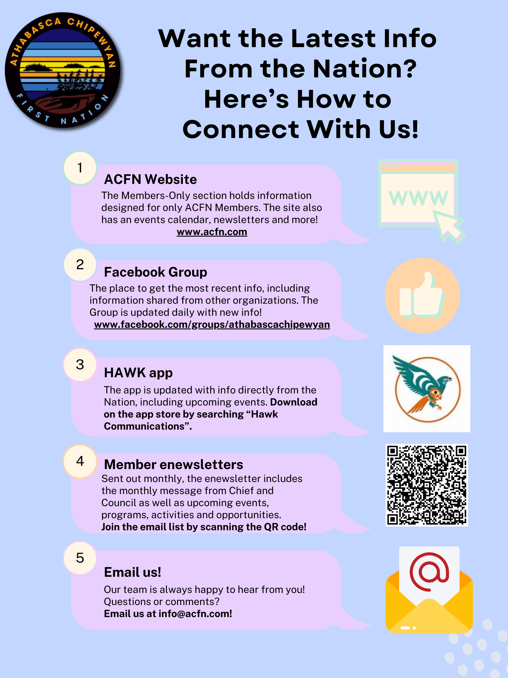 Stay Connected! | Athabasca Chipewyan First Nation